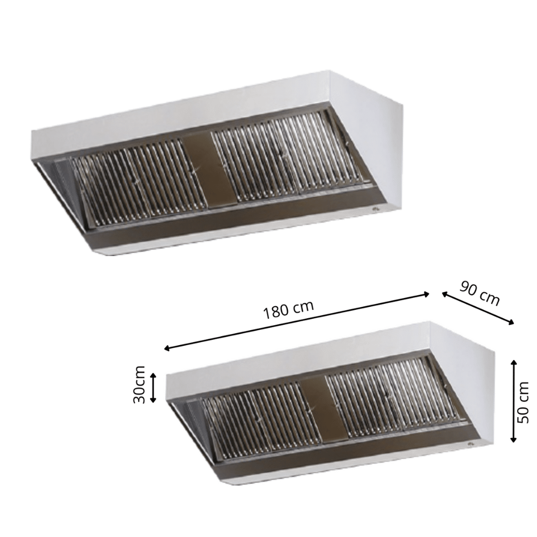 Hotte Professionnelle Inox, 2 à 7 Filtres | Cuisine Professionnelle – Parinox