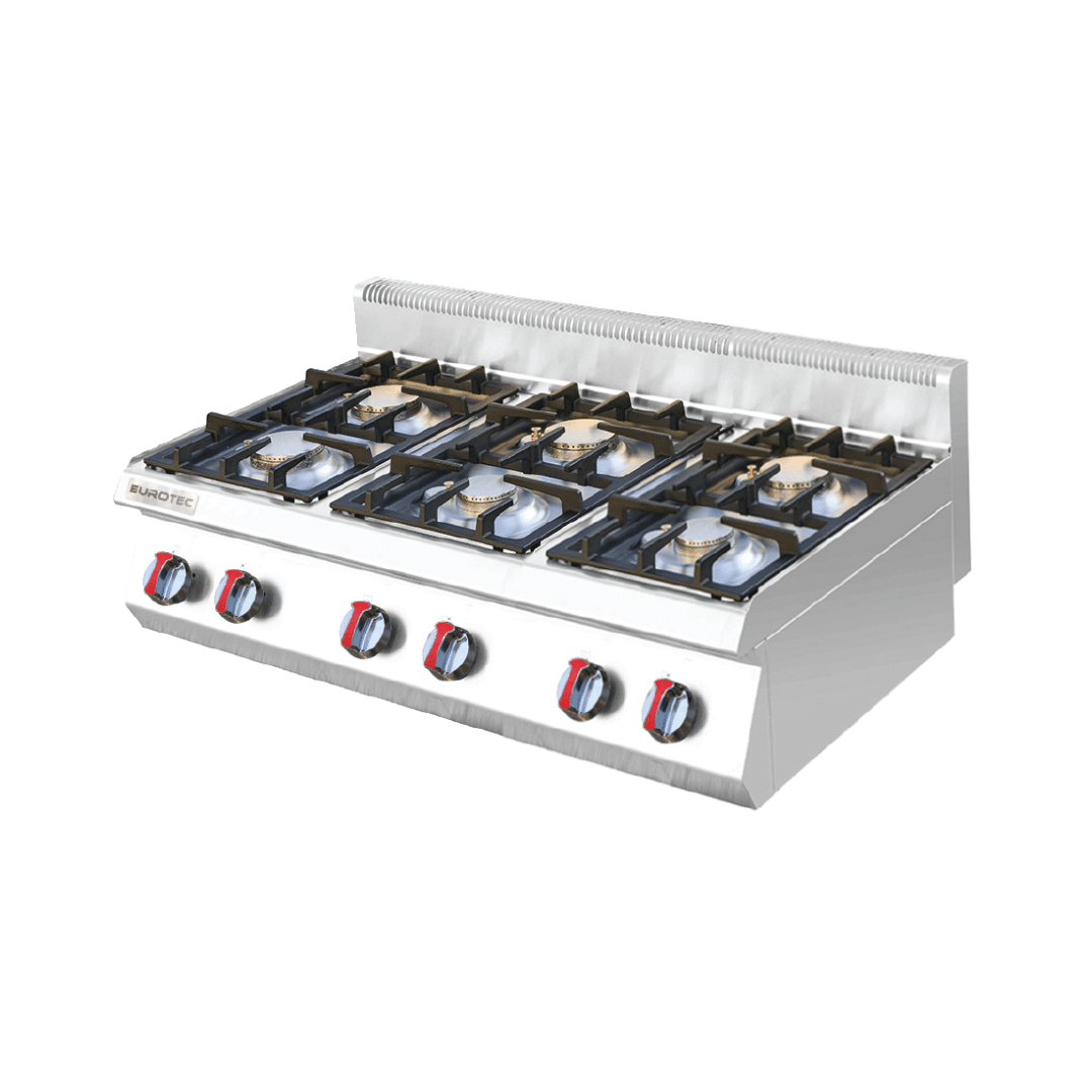 6 Feux Vifs Gaz à Poser - Profondeur 700 – Parinox