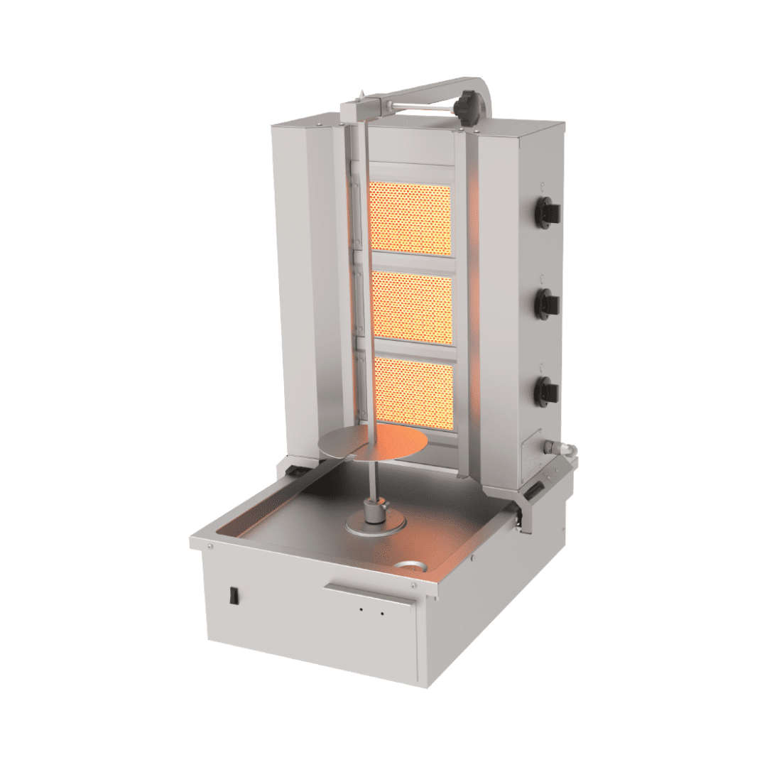 Machine Kebab à Gaz - 3 Feux - Professionnel – Parinox